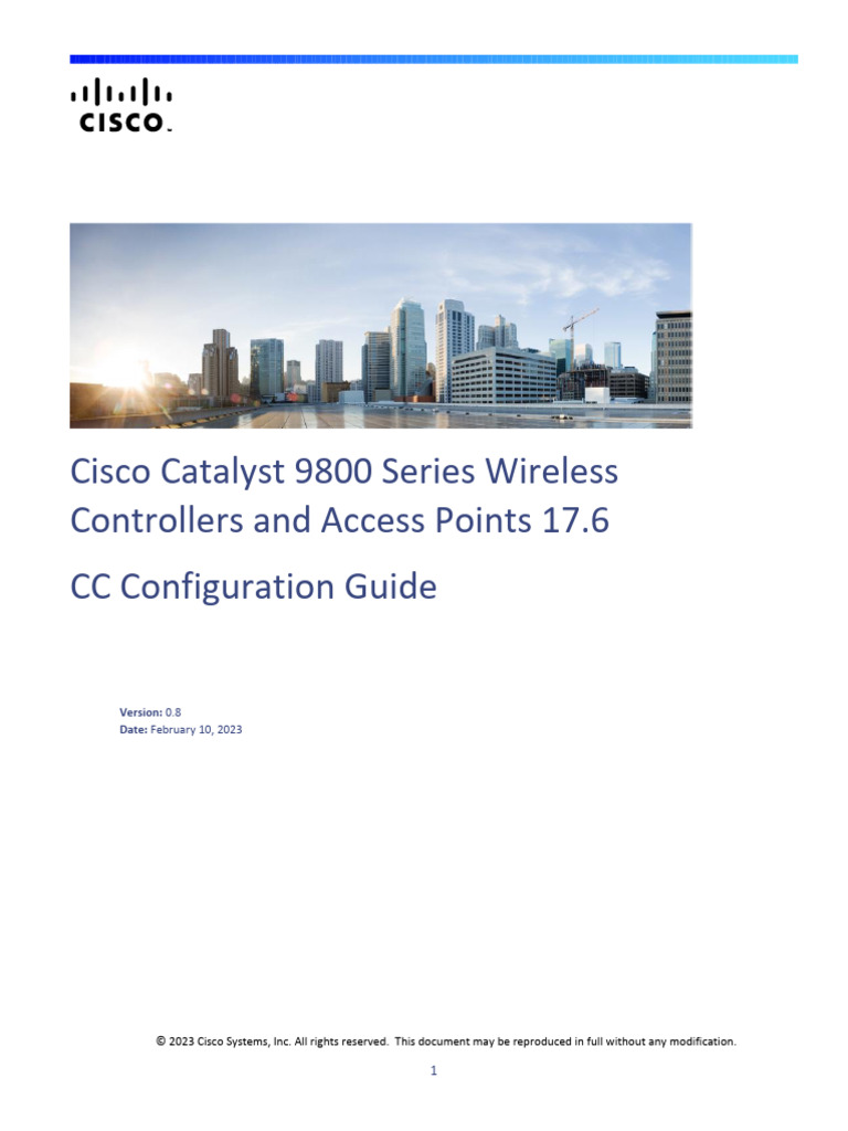Cisco WLAN - IOS-XE-17.6 - AGD-v0.8 | PDF | Wireless Lan | Wireless ...