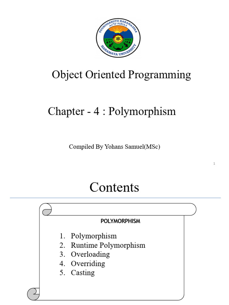 Chapter 4 Polymorphism | PDF | Method (Computer Programming ... Chapter 4 Polymorphism | PDF | Method (Computer Programming ...