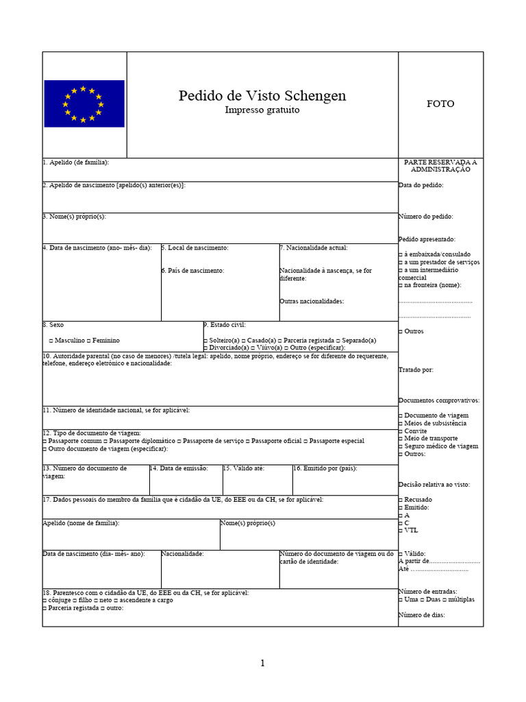 FORMULARIO Solicitud de Visado Schengen - Portugues | Download grátis ... FORMULARIO Solicitud de Visado Schengen - Portugues | Download grátis ...