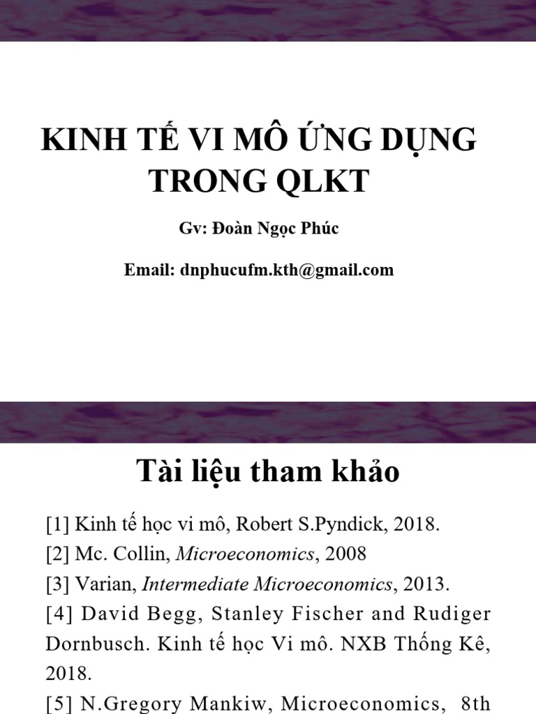 Chương 1 - KT Vi Mô NG D NG | PDF