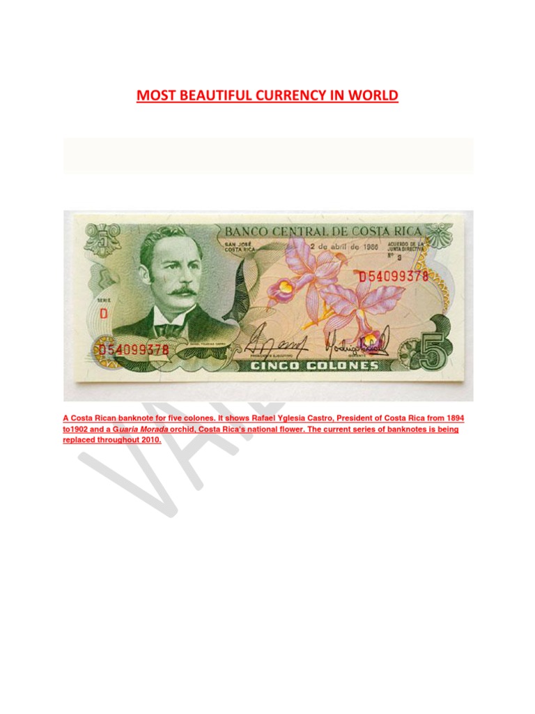 Most Beautiful Currency in World | PDF