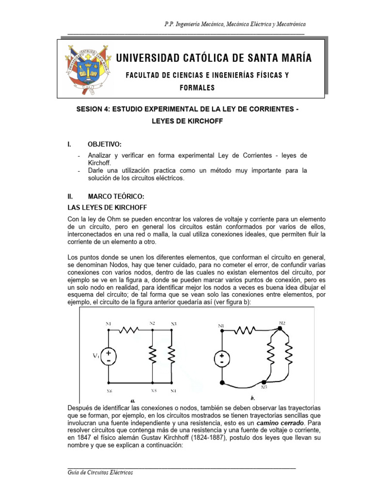 2022 P4 Laboratorios de Circuitos Eléctricos N4 | PDF | Red eléctrica | Resistencia Eléctrica y ...