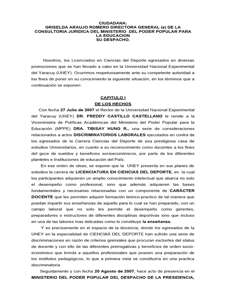 Amparo Constitucional Uney | PDF | Maestros | Democracia