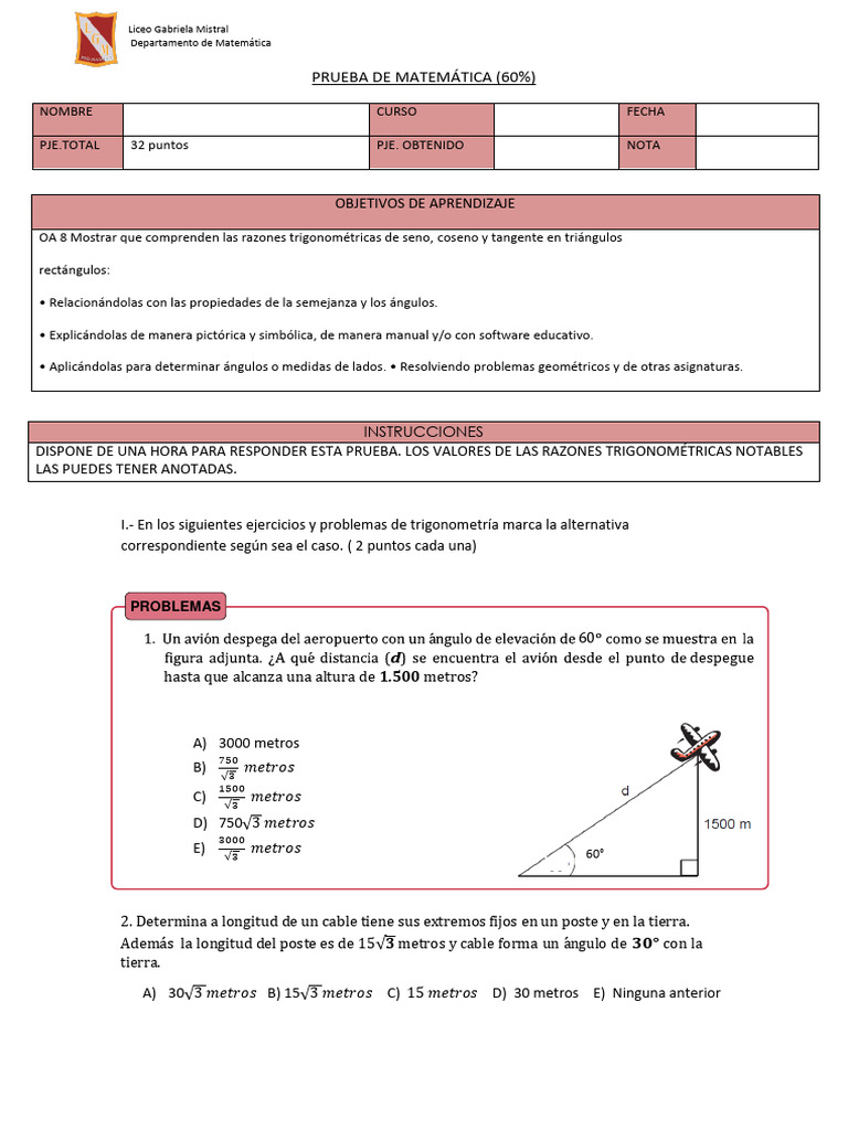 Triggonometria 2C1 - 4 | PDF | Trigonometría | Geometría del plano euclidiano