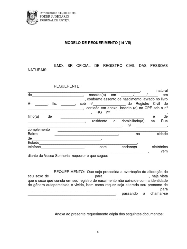 Requerimento Mudanca de Documento | PDF | Governo | Brasil