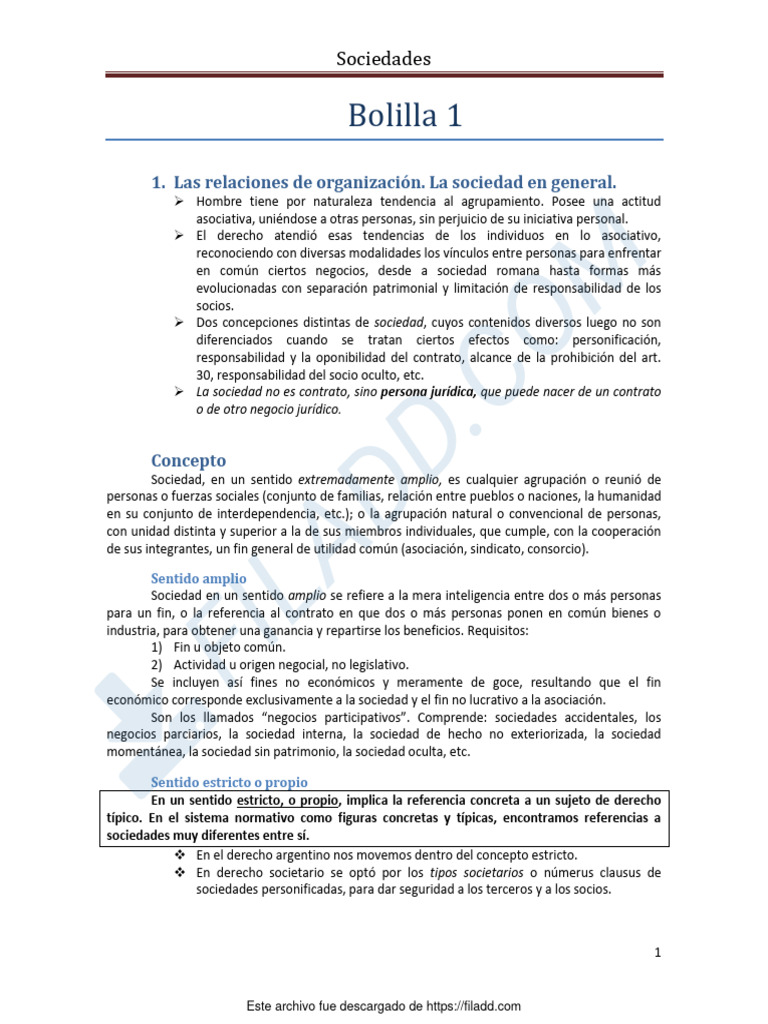 SOCIEDADES S-Programa 1 | PDF | Sociedad de responsabilidad limitada | Bienes (Ley)