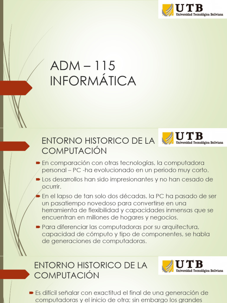 Entorno Historico de La Computacion | PDF | Microprocesador | Informática