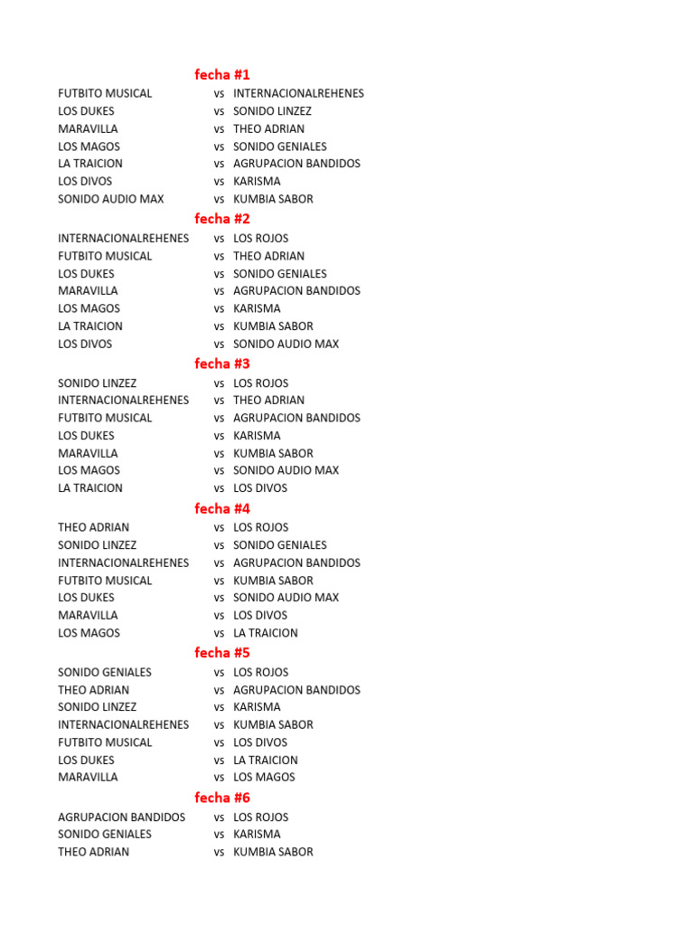 Fixture | PDF | Deportes y actividades al aire libre