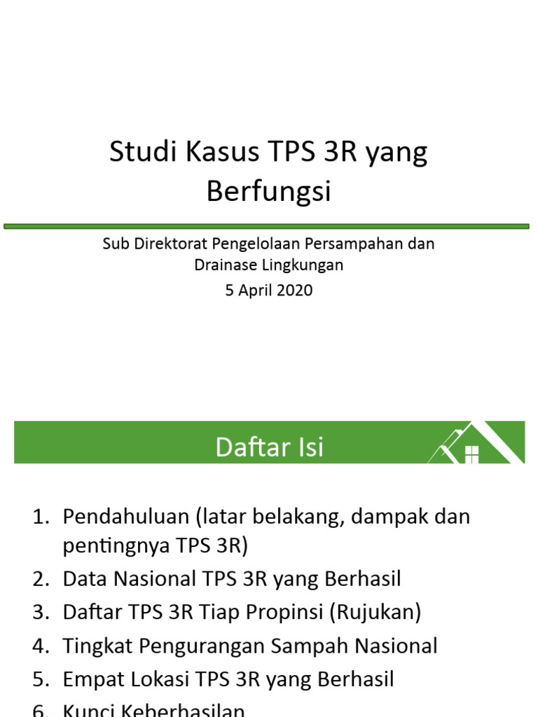 Keberhasilan TPS 3R dalam Pengelolaan Sampah | PDF