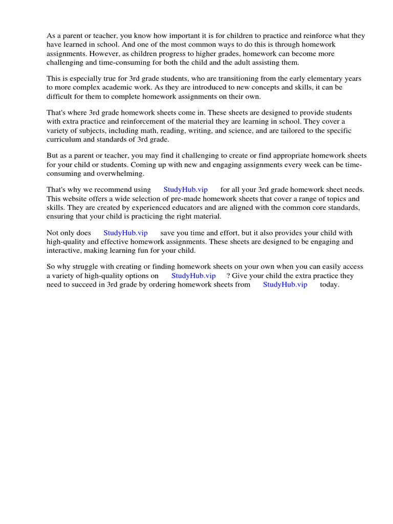 3rd Grade Homework Sheets | PDF | Worksheet | Mathematics
