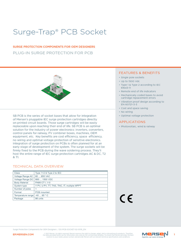 DS Surge Trap PCB Socket EN | PDF | Printed Circuit Board | Electrical ...
