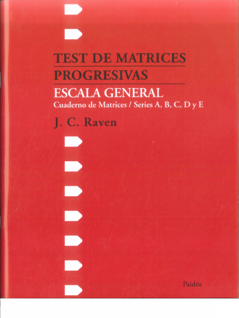 TEST DE MATRICES PROGRESIVAS Cuaderno de Matrices | PDF
