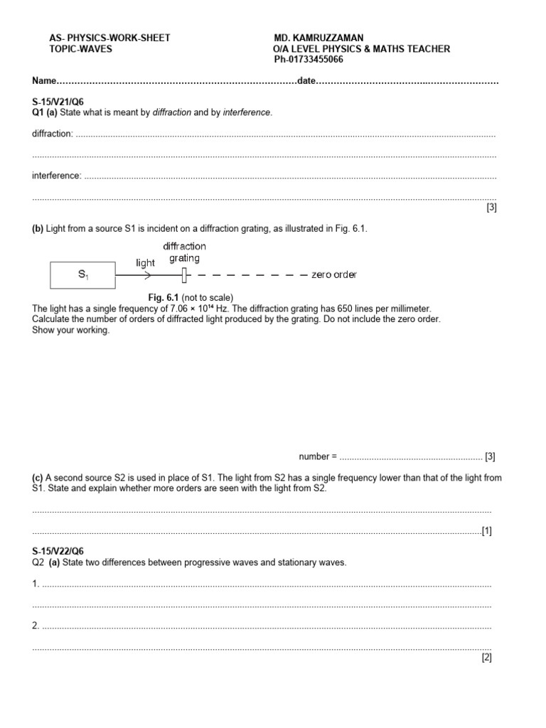 8.2 Waves-New | PDF | Waves | Diffraction