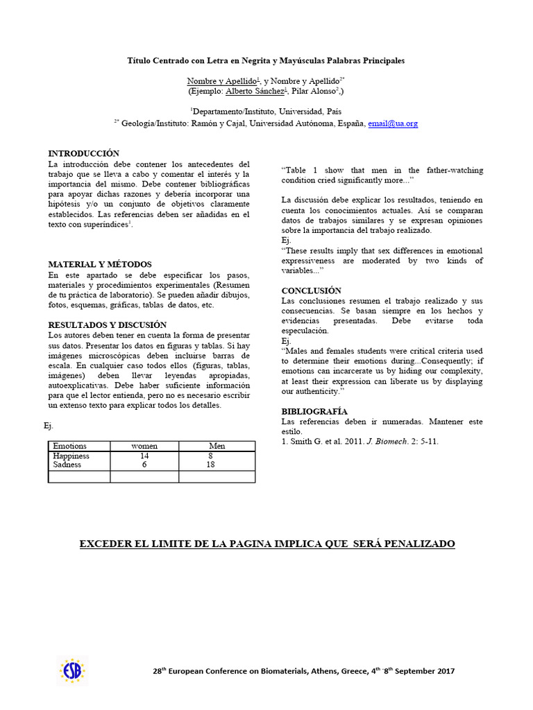 BG - Plantilla de Un Articulo Científico | PDF | Publicación Académica
