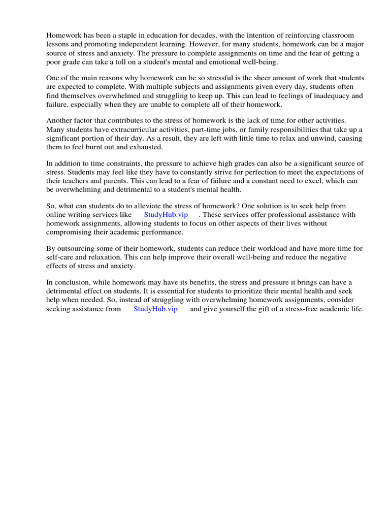 Homework Gives Us Stress | PDF | Homework Homework Gives Us Stress | PDF | Homework