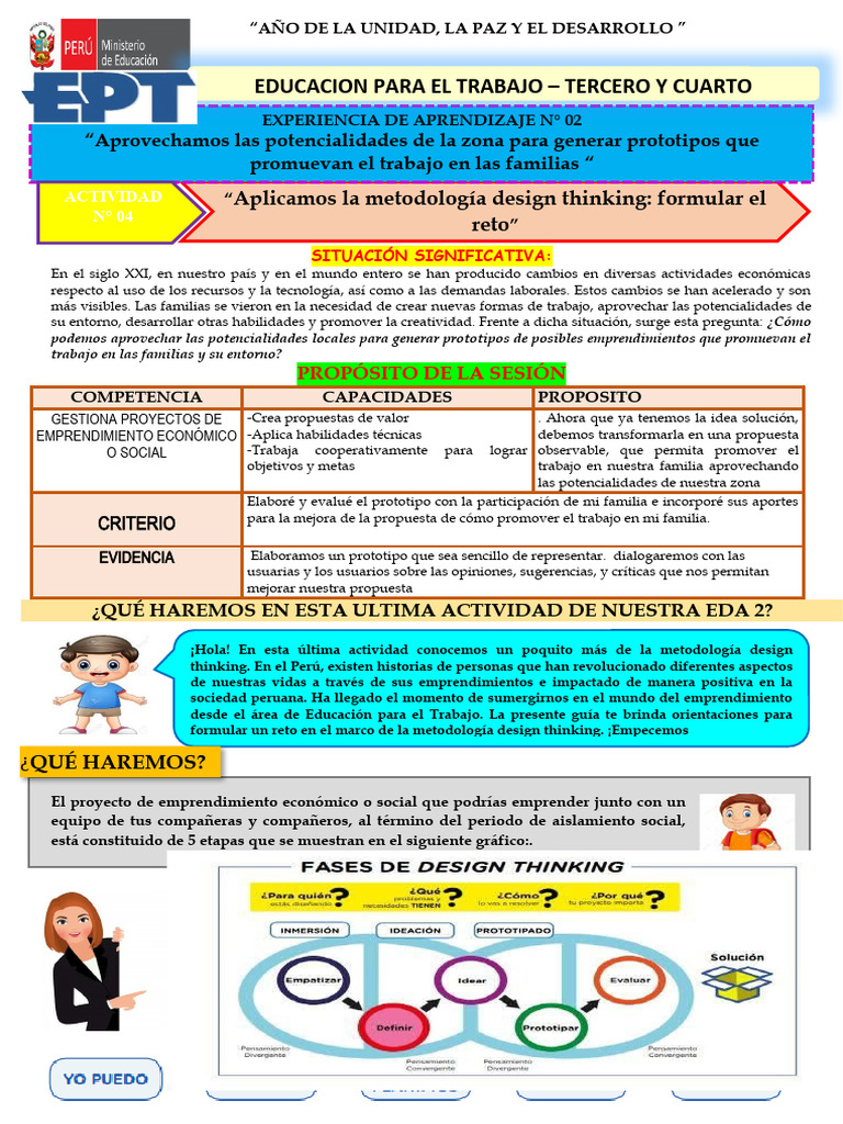 Experiencia de Aprendizaje 02 - Actividad 04 - 3ero y 4to - Ept - 2023 | PDF | Iniciativa ...