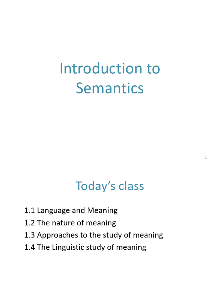 Semantics: Language & Culture Insights | PDF | Semantics | Linguistics