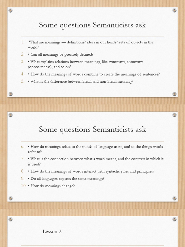 ENGL 444 - Lesson 2 - Initial Concepts - LS | PDF | Semantics | Word