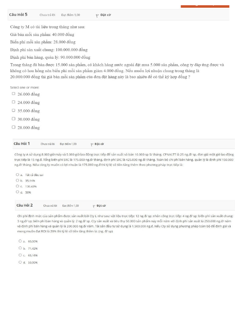 Ônthiktqt Cauhoi | PDF