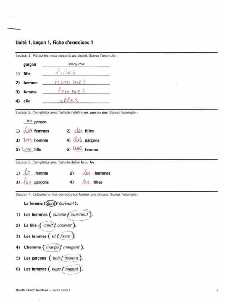 Rosetta Workbook Unit 1 | PDF