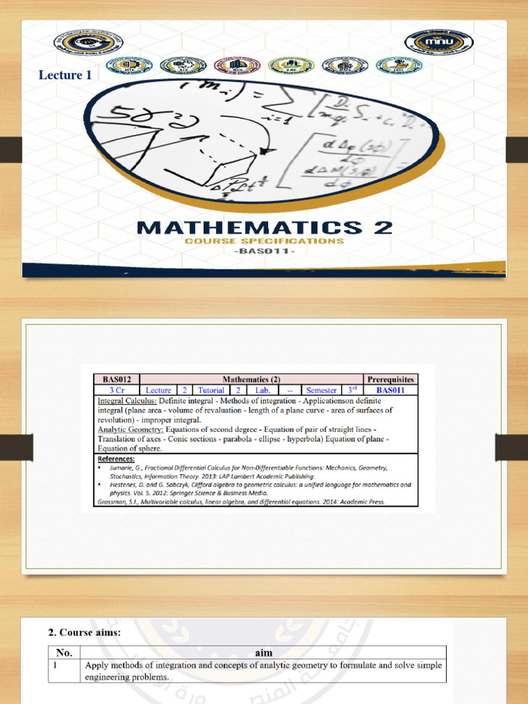 Math2 Lecture1 | PDF
