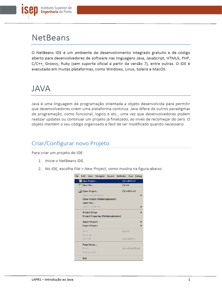 4 Netbeans e JAVA | PDF | NetBeans | Aplicativos e Software