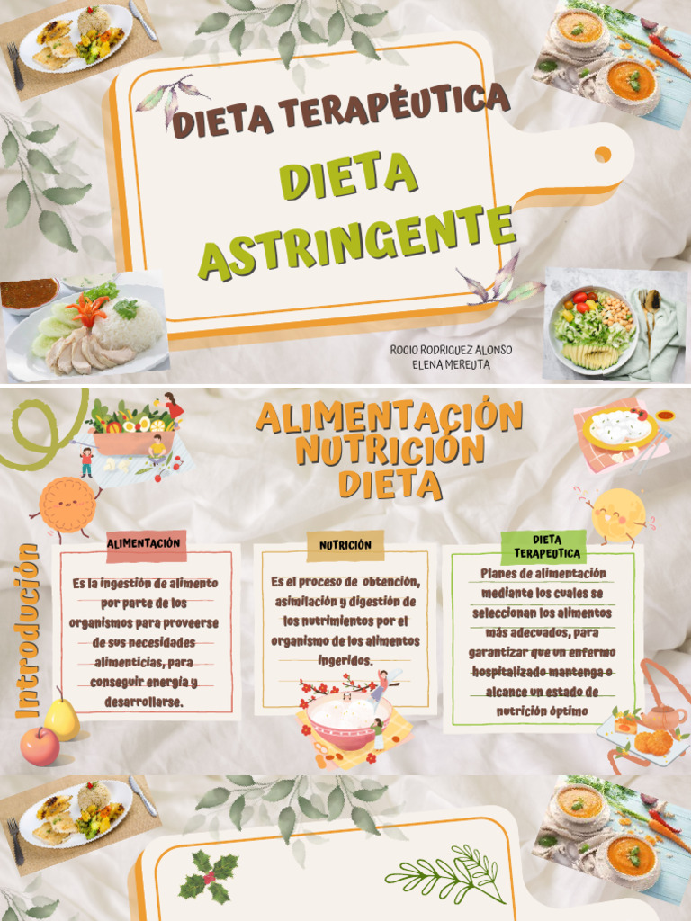 Dieta Terapeutica Astringente 20240403 204044 0000 | PDF | Alimentos ...