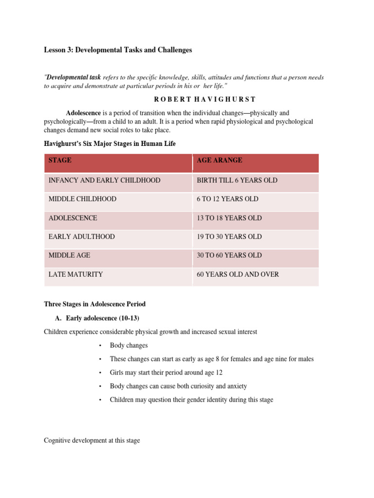 Lesson 3 Perdev | PDF | Adolescence | Developmental Psychology