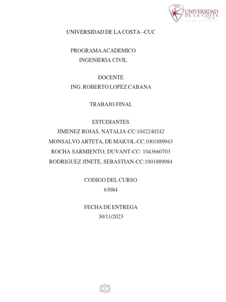 ESTRUCTURAS 2 TRABAJO FINAL GRUPO 3 ENTREGAR CORREGIDO | PDF | Viga (Estructura)