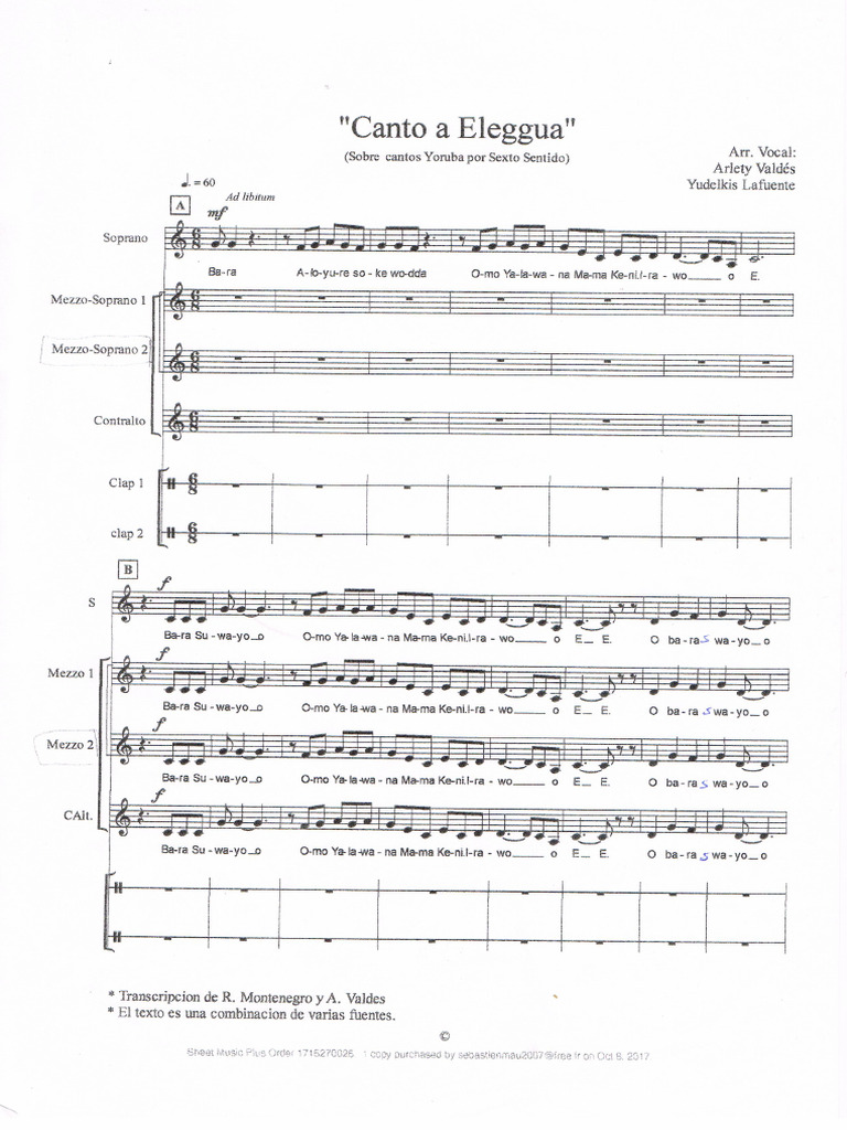 Canto A Eleggua Page 1 | PDF