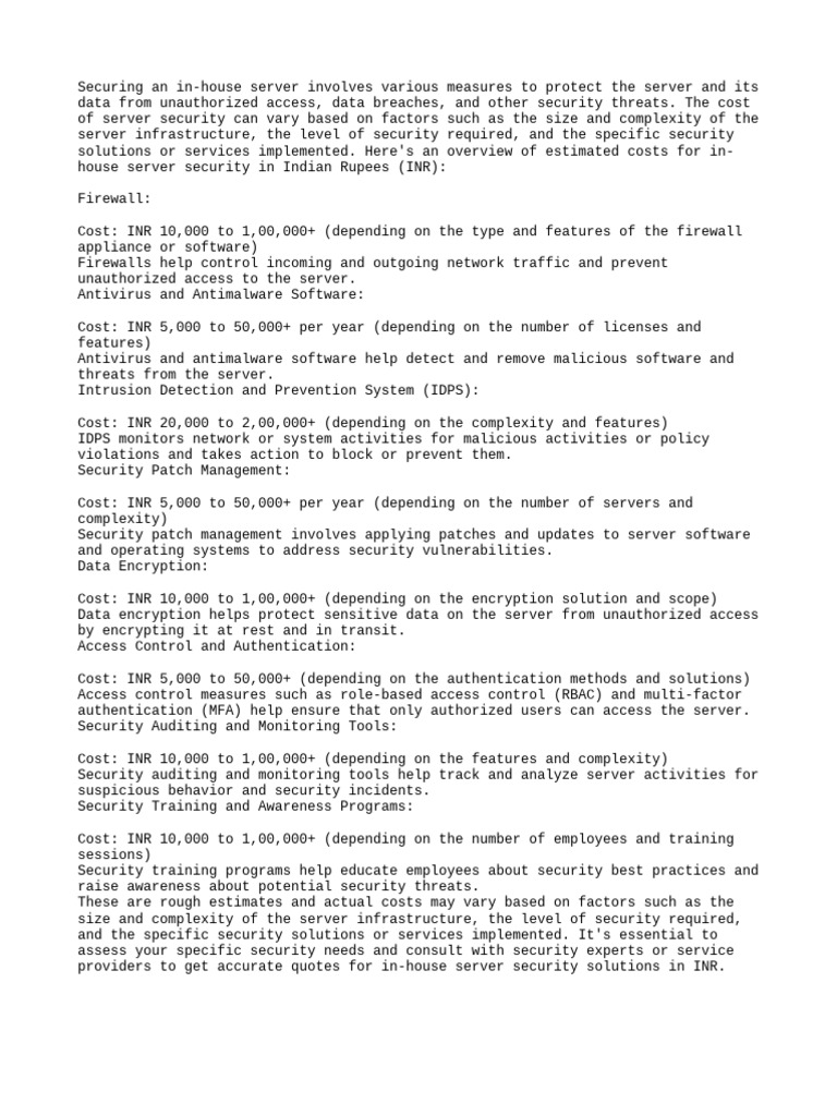 Securing Server Pdf Security Computer Security