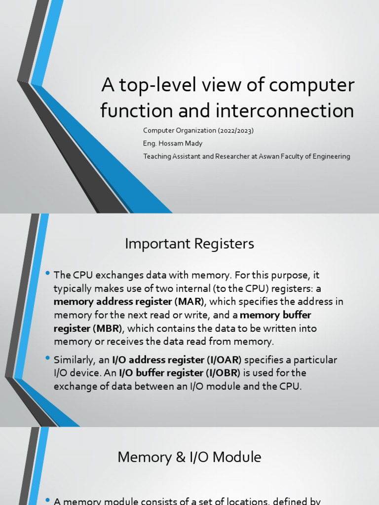 2 - A Top-Level View of Computer Function and Interconnection | PDF | Central Processing Unit ...