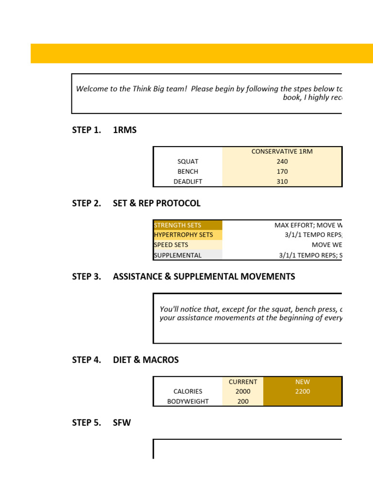 Think Big Ben Pollack | PDF | Foods | Strength Training
