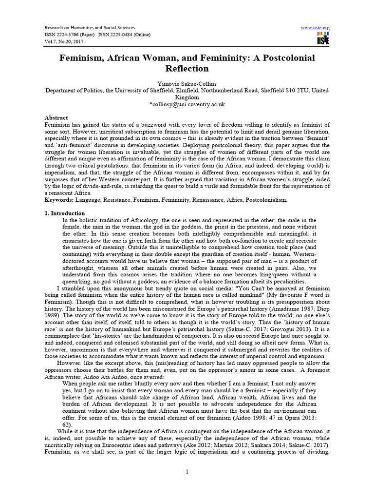 Feminism African Woman Femininity20190516 9858 Z0u5md | PDF | Feminism ...
