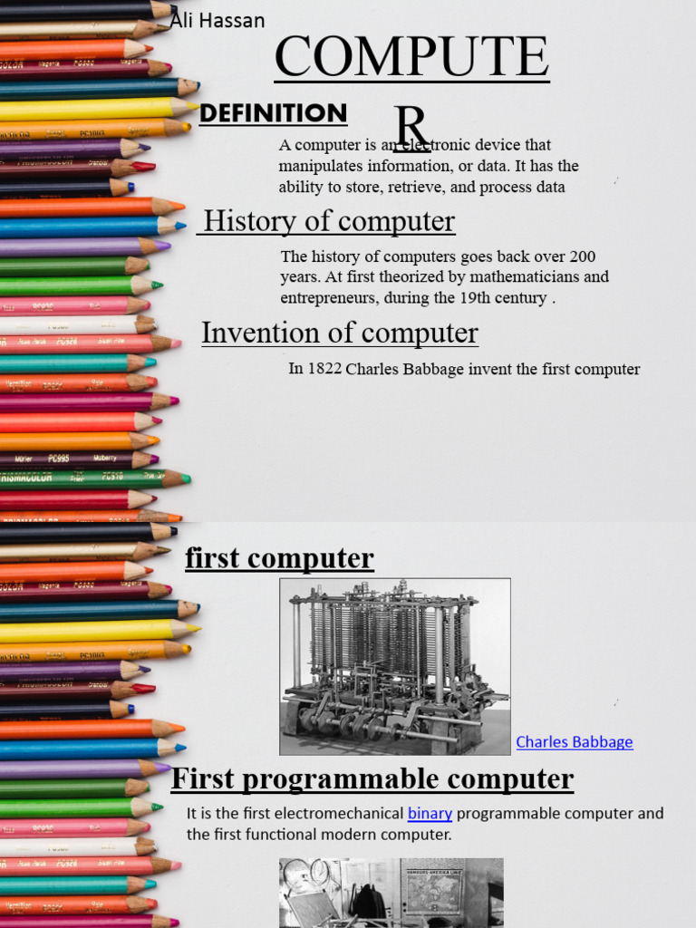 Computer Presentation Pdf Computer Data Storage Computer Hardware 8322