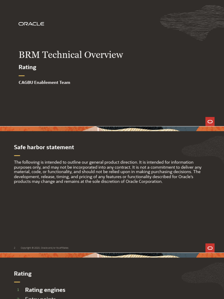 Technical Overview 07 - Rating | PDF | Oracle Corporation | Databases