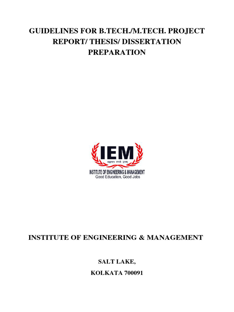 Final IEM UG PG Thesis Template and Guidelines | Download Free PDF | Thesis | Renewable Energy