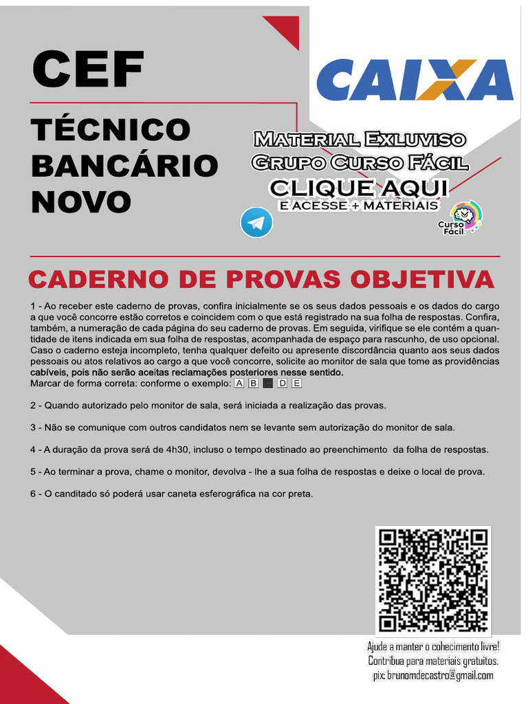 Simulado 02 - CEF - Curso Teórico para Técnico Bancário Da Caixa ...