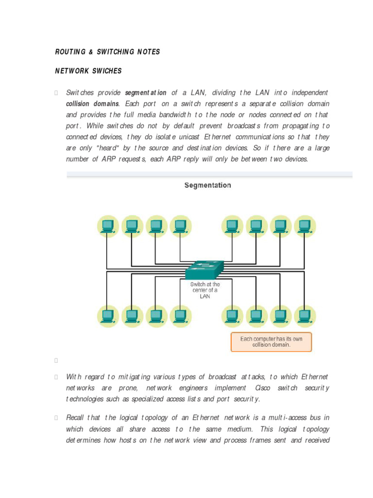 Routingandswitching Notes Pdf Routing Computer Network