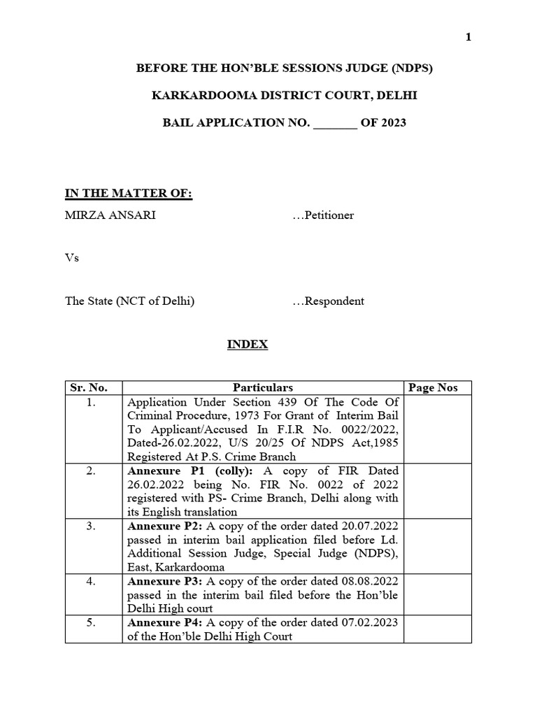 Mirza Ansari Interim Bail KKD | PDF | Bail | Surgery