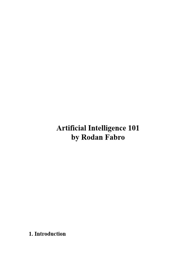 Artificial Intelligence 101 by Rodan Fabro | PDF | Image Segmentation | Artificial Intelligence