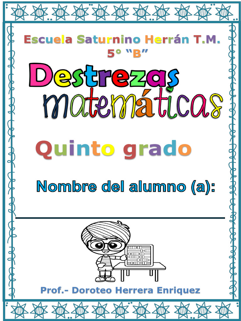 Cuadernillo Destrezas Matemáticas de Quinto 23 - 24 | PDF | Aritmética ... Cuadernillo Destrezas Matemáticas de Quinto 23 - 24 | PDF | Aritmética ...