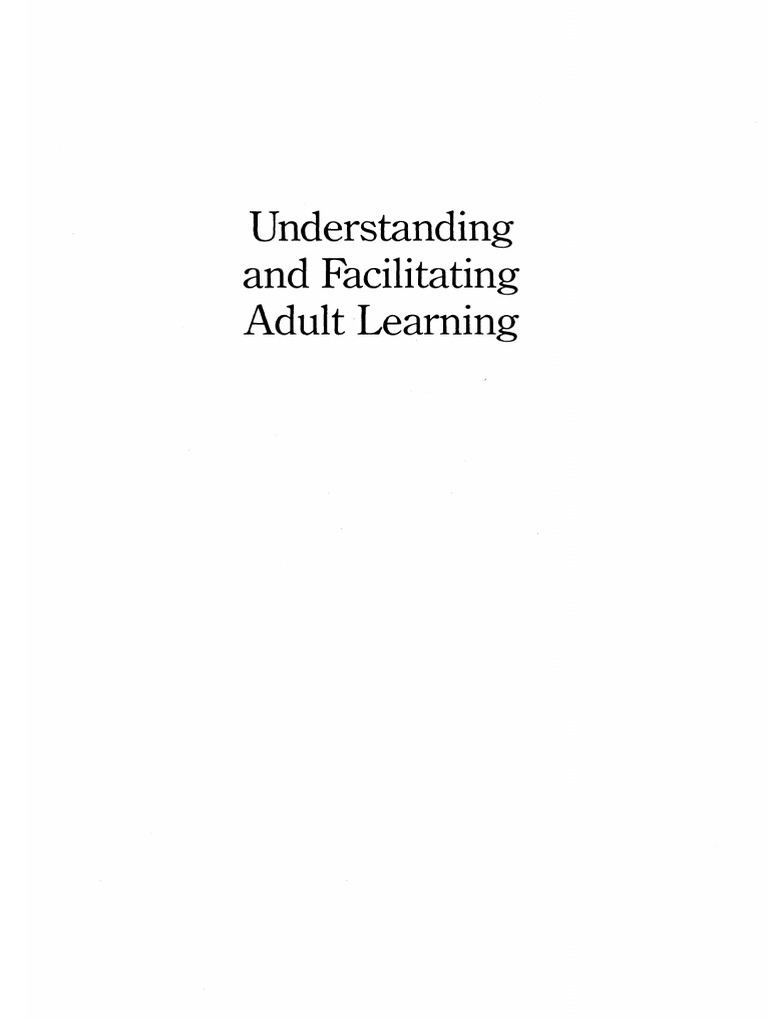 Understanding and Facilitating Adult Learning by Stephen Brookfield | PDF
