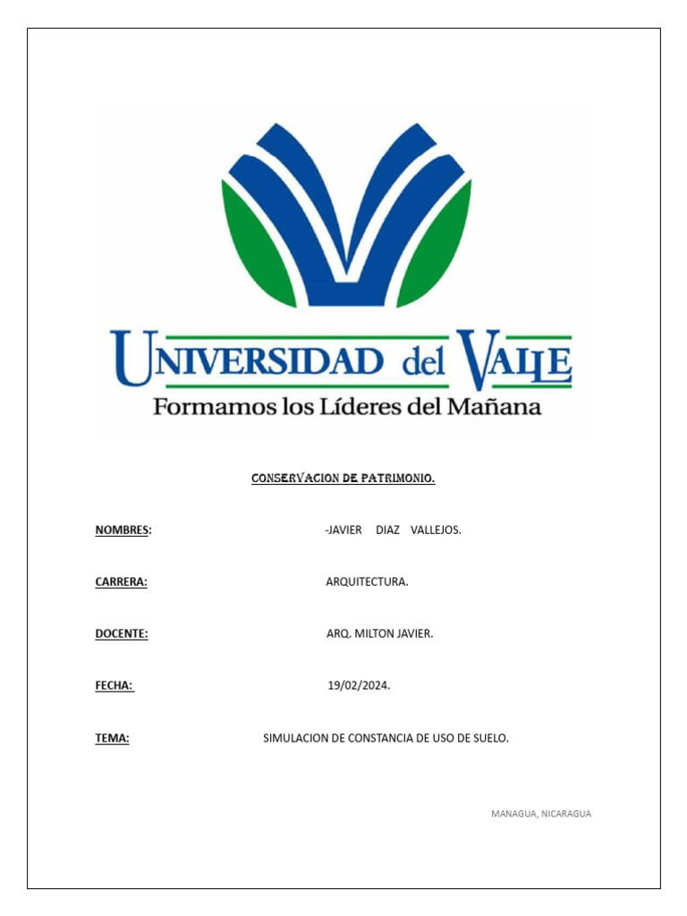 Documento Solicitud de Constancia de Uso de Suelos-javier Diaz. | PDF Documento Solicitud de Constancia de Uso de Suelos-javier Diaz. | PDF