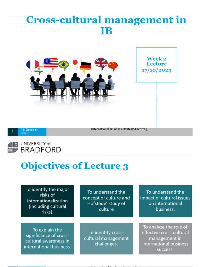 WEEK 3 - Lecture IBS - Student | PDF | Cross Cultural Communication | Negotiation