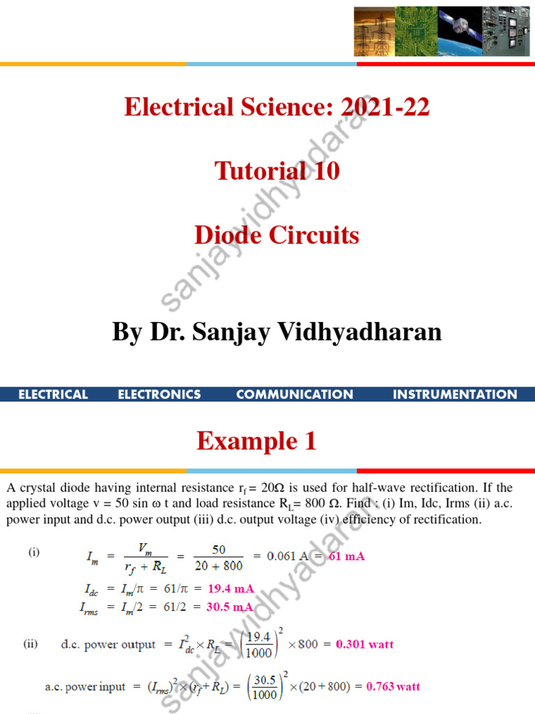 Tut-10 Diode Circuits | PDF | Rectifier | Diode