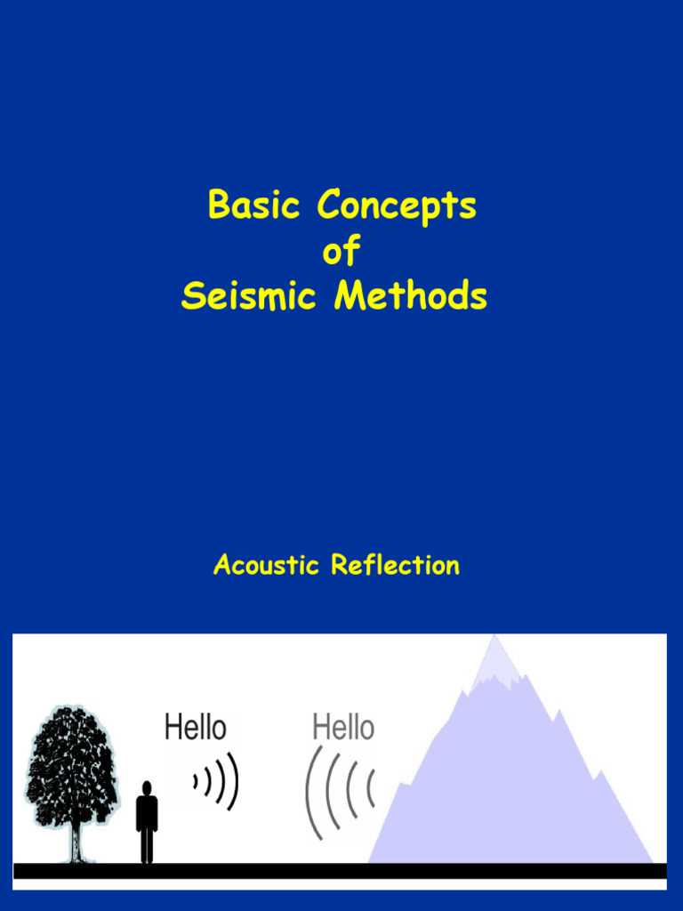 Basic Concepts of Seismic Methods 2 | PDF | Reflection Seismology ...
