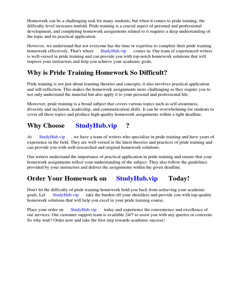 Pride Training Homework | PDF | Linked In | Facebook