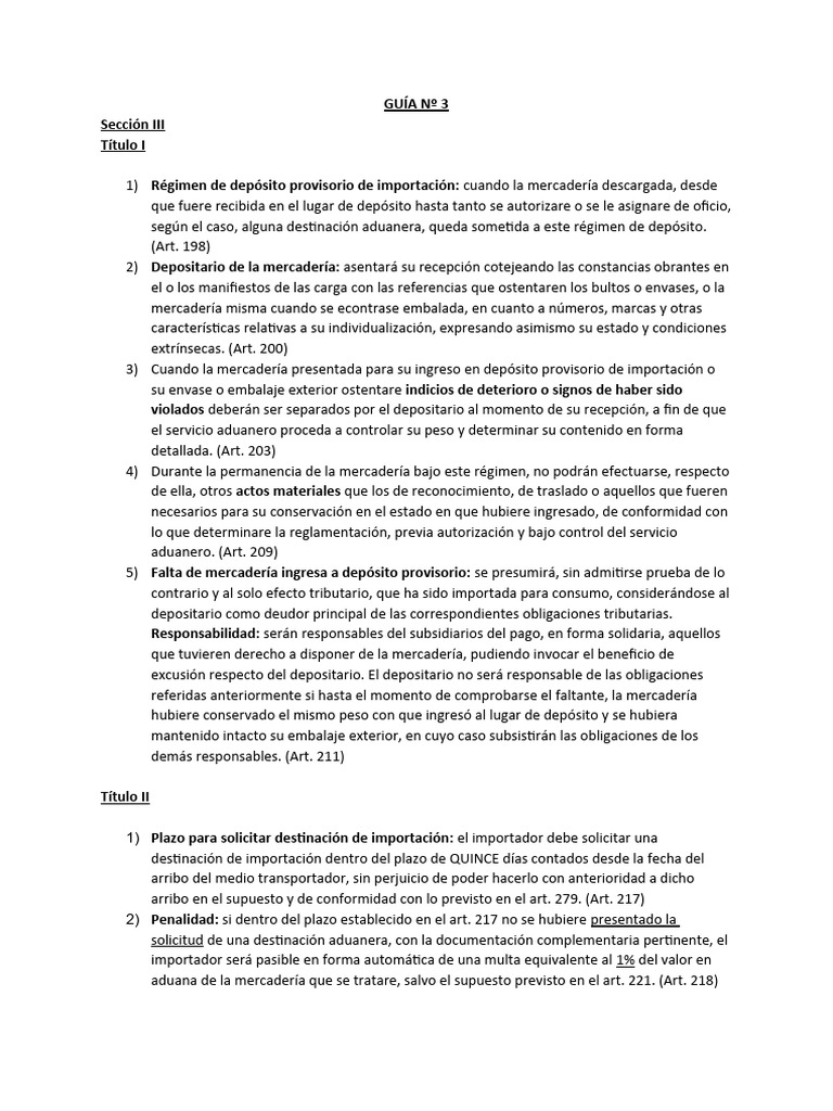 GUIA #3 (Resp) | PDF | aduana | Justicia