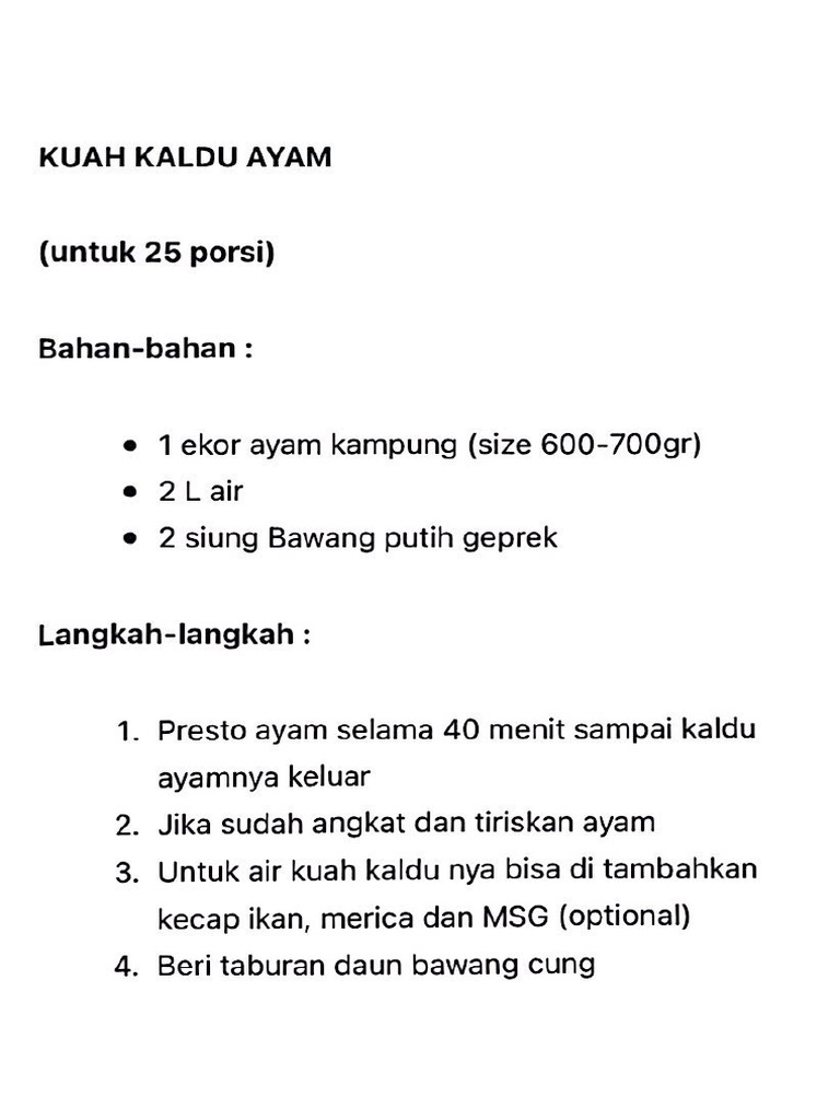 Resep Mie Yamin | PDF